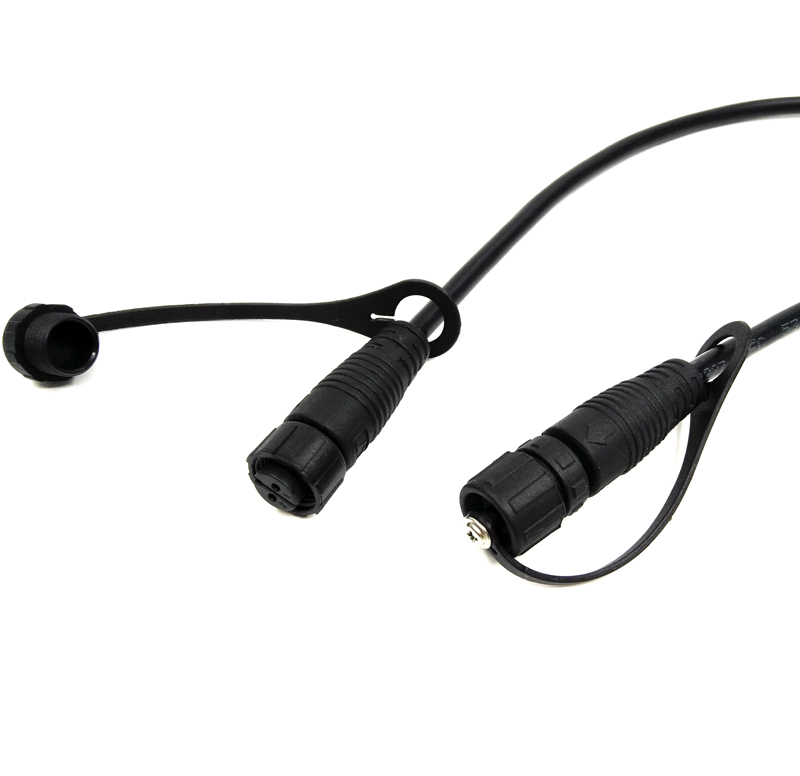 M12 A code 2P male to female extension cable with cap from China ...